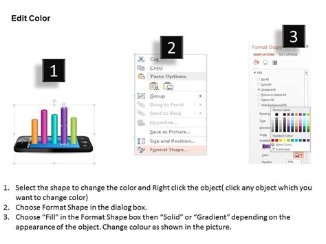 1114 Bar Graph For Result Display On Mobile Powerpoint Template