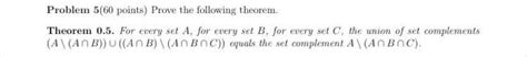 Solved Problem Points Prove The Following Theorem Chegg