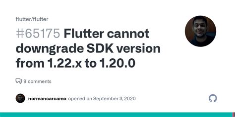 Flutter Cannot Downgrade Sdk Version From 122x To 1200 · Issue 65175 · Flutterflutter · Github