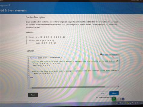 solved given variable b that contains a row vector of length