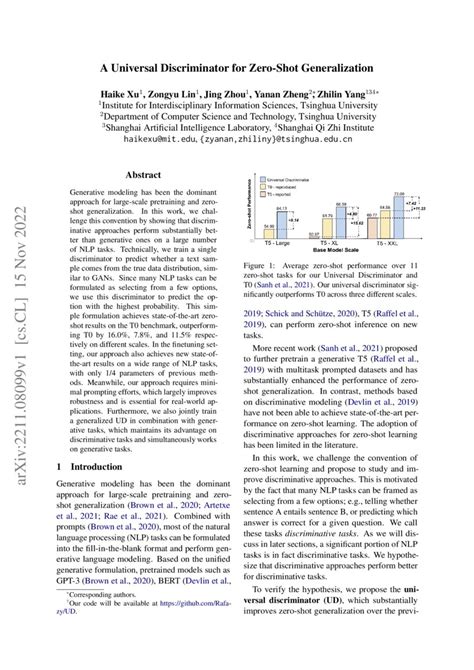 a universal discriminator for zero shot generalization deepai
