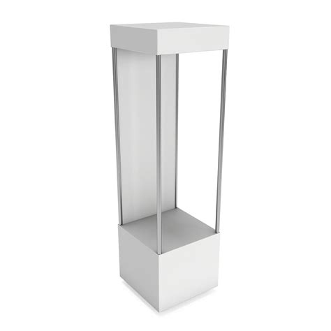 전시용 유리 선반이있는 쇼케이스 박람회 디자인을위한 전시회 부스 모형 받침대 3d 모델 25 Max Obj Fbx Free3d