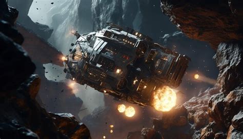 Premium Photo Closeup Futuristic Asteroid Space Mining Operator High Fidelity Detail