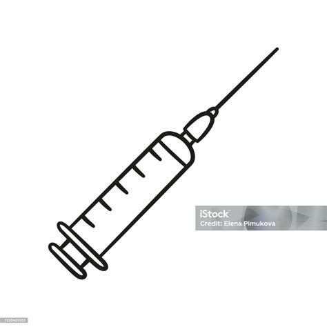 낙서 스타일의 의료 주사기 아이콘 손으로 그린 주사기 격리된 벡터 그림 건강관리와 의술에 대한 스톡 벡터 아트 및 기타 이미지 건강관리와 의술 그리기 낙서 드로잉