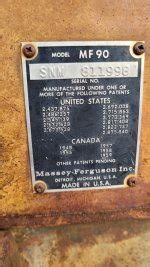 MF Seial Number Yesterday S Tractors Forums