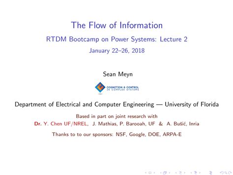 Pdf The Flow Of Information Tutorial For The Ucb Simons Institute Real Time Decision Making