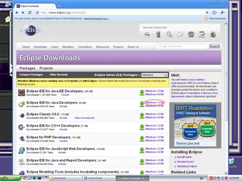 Installing Eclipse