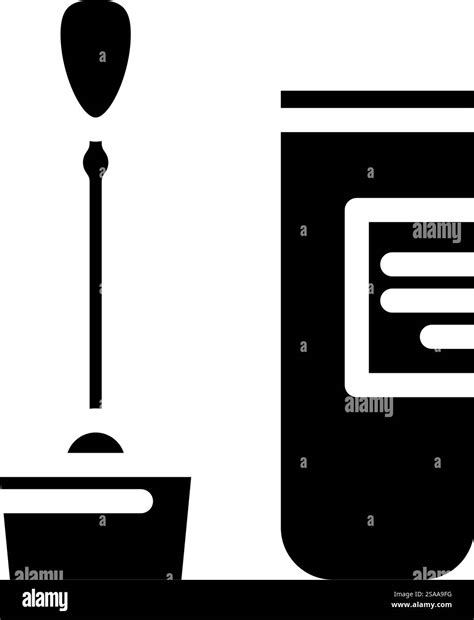 Detection Test Worm Parasite Glyph Icon Vector Detection Test Worm