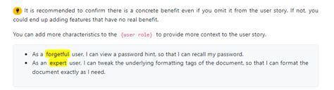 Unclear Relationship Between As A And I Want To So That Portion Of A User Story Issue