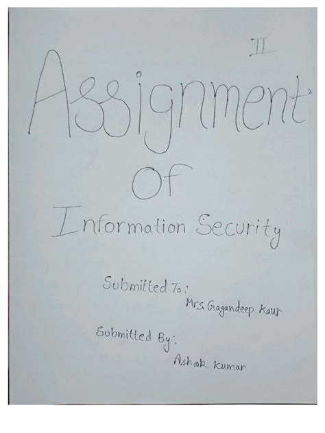 Information Security Assignment 2 Pdf