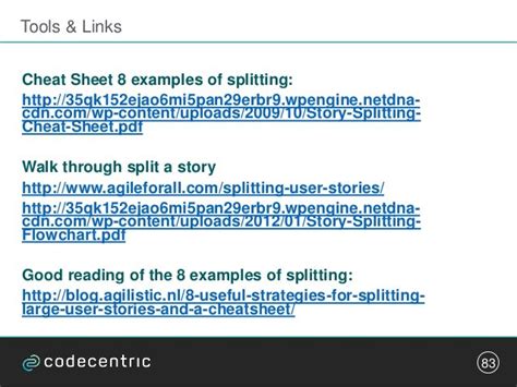 db workshop art of story splitting and writting