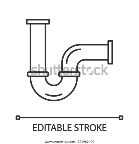 Pipe Linear Icon Thin Line Illustration Stock Vector Royalty Free
