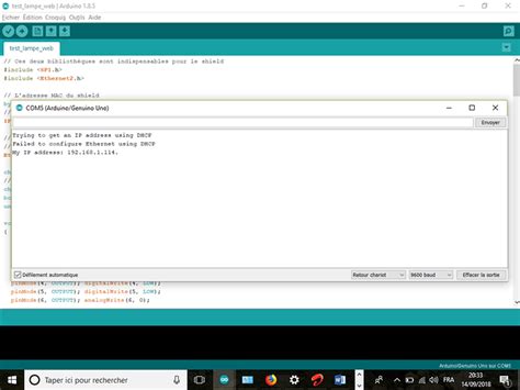 Failed To Configure Ethernet Using Dhcp Networking Protocols And Devices Arduino Forum