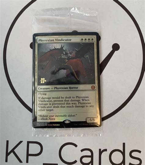 Mtg Phyrexian Vindicator Foil Pre Release Promo Sealed Free