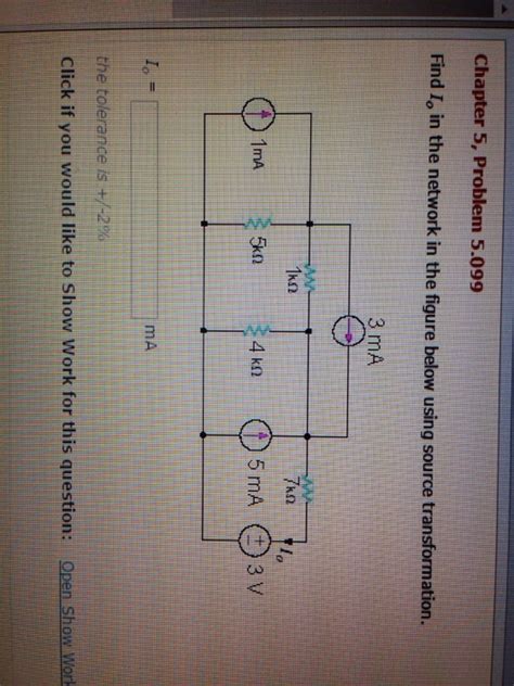 Solved Find I O In The Network In The Figure Below Using Chegg