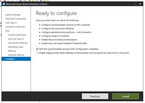 Configuring Azure Ad Connect For User Synchronization Ajniit