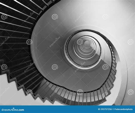 Spiral Staicase Like A Snail With Propotions Of Golden Ratio Stock