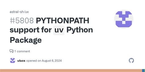 Pythonpath Support For `uv` Python Package · Issue 5808 · Astral Shuv