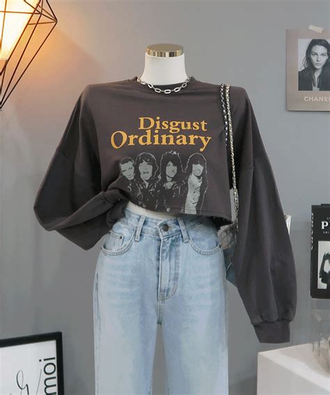 봄신상💚[컷팅크롭 힙무드დ나염맨투맨] 오디너리크롭맨투맨 에이블리