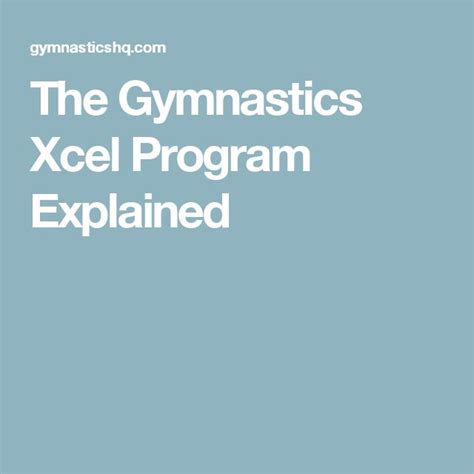 The Gymnastics Xcel Program Explained