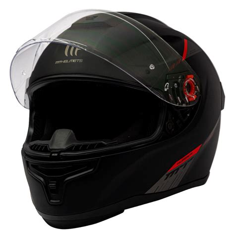 Casco De Moto Mt Helmets Hummer Solid A1 Negro Mate Pantalla Dark