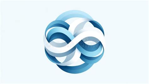 Abstract Blue And White Infinity Symbol Stock Illustration Illustration Of Endless Futuristic