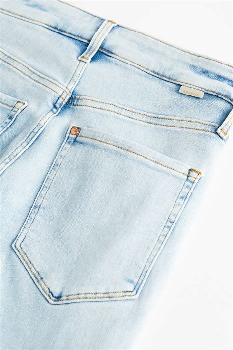 True To You Skinny Ultra High Ankle Jeans Pale Denim Blue Ladies Handm Us