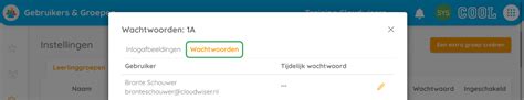 Wachtwoord Van Een Leerling Wijzigen Cloudwise