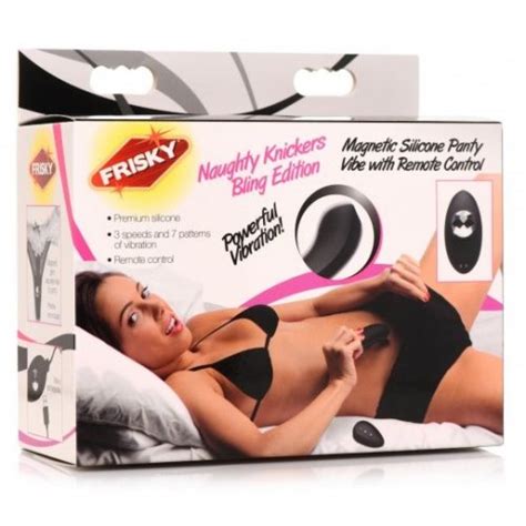 Naughty Knickers Bling Edition Silicone Remote Panty Vibe Black Sex Toy Hotmovies