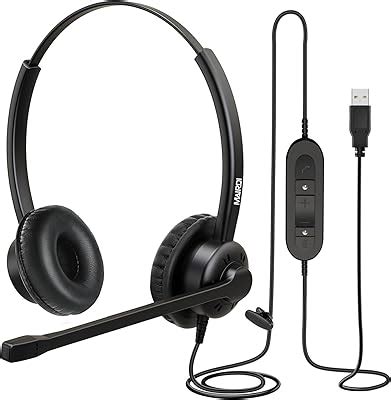 Amazon Com Lenovo Usb A Usb C Wired Stereo Headset Lightweight Noise Cancelling In Line