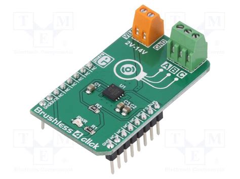 Brushless 4 Click Mikroe Click Board Prototype Board Comp Mcp8063