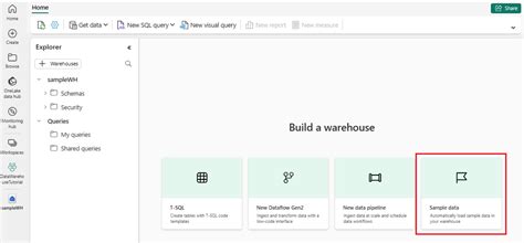 웨어하우스 샘플 만들기 microsoft fabric microsoft learn
