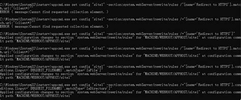Iis Appcmdexe Command Causing Error In Wincommand Module Stack