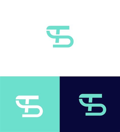 Modelo de símbolo de signo de identidad de la letra ST Vector Premium