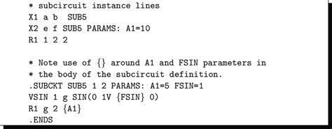 4 Example Subcircuit With Params Arguments Download Scientific Diagram