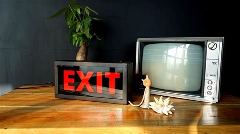 Exit Sign Exit Lightbox Light Box Sign Exit Light Exit Etsy