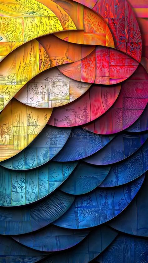 Mesmerizing Layers Of Vibrant Abstract Patterns Generative Ai Stock Illustration Illustration