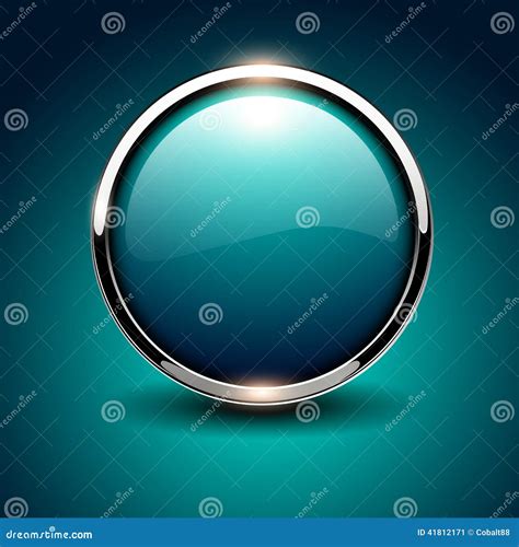 Shiny Button Stock Vector Illustration Of Object Site 41812171