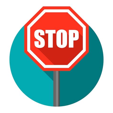 Premium Vector Stop Sign Stop Icon Isolated On White Background Vector Illustration