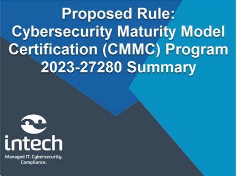 Proposed Rule Cmmc Program 2023 27280 Summary