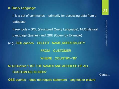 Information Management Unit 3 Database Management Systems Pptx