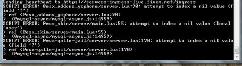 Mysql Async And Resource Attemp To Index A Nil Value Esesx Cfxre Community