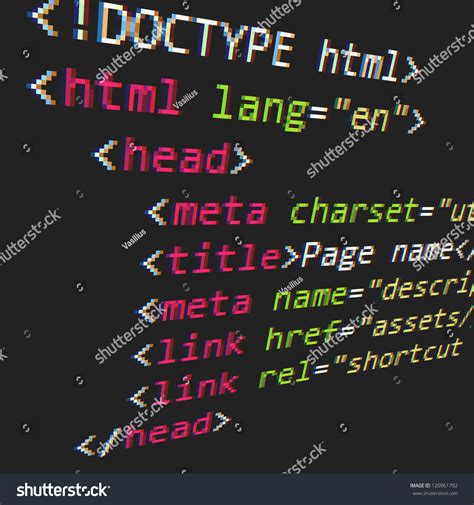 Css Html Code Stock Vector Royalty Free 120961792 Shutterstock