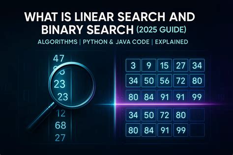 Linear Search And Binary Search Algorithms Python Java 2025