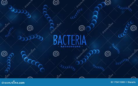 Worm Shape Bacteria Or Virus Infection Background Stock Vector