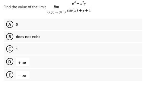 Solved Find The Value Of The Limit Chegg Com