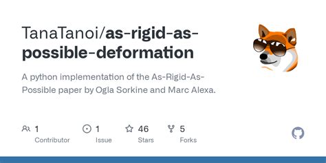 GitHub TanaTanoi As Rigid As Possible Deformation A Python Implementation Of The As Rigid As