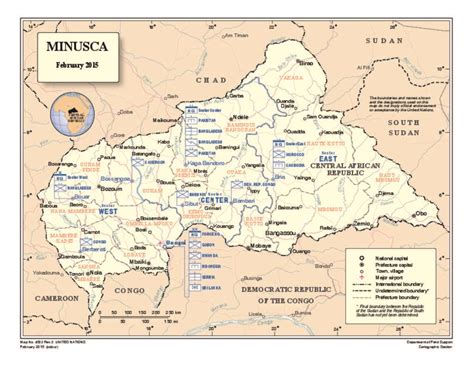 Document Map Of Minusca Presence In Car February 2015