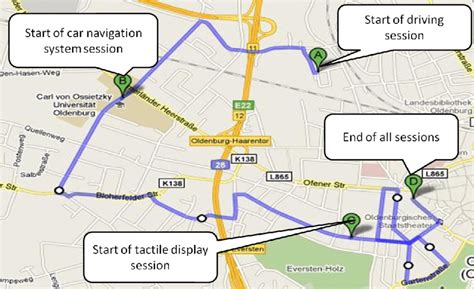 3 Map Showing The Route Taken By The Drivers For Experiment Download Scientific Diagram