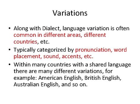 Language Variations And Dialect By Hunter Anderson Dialect